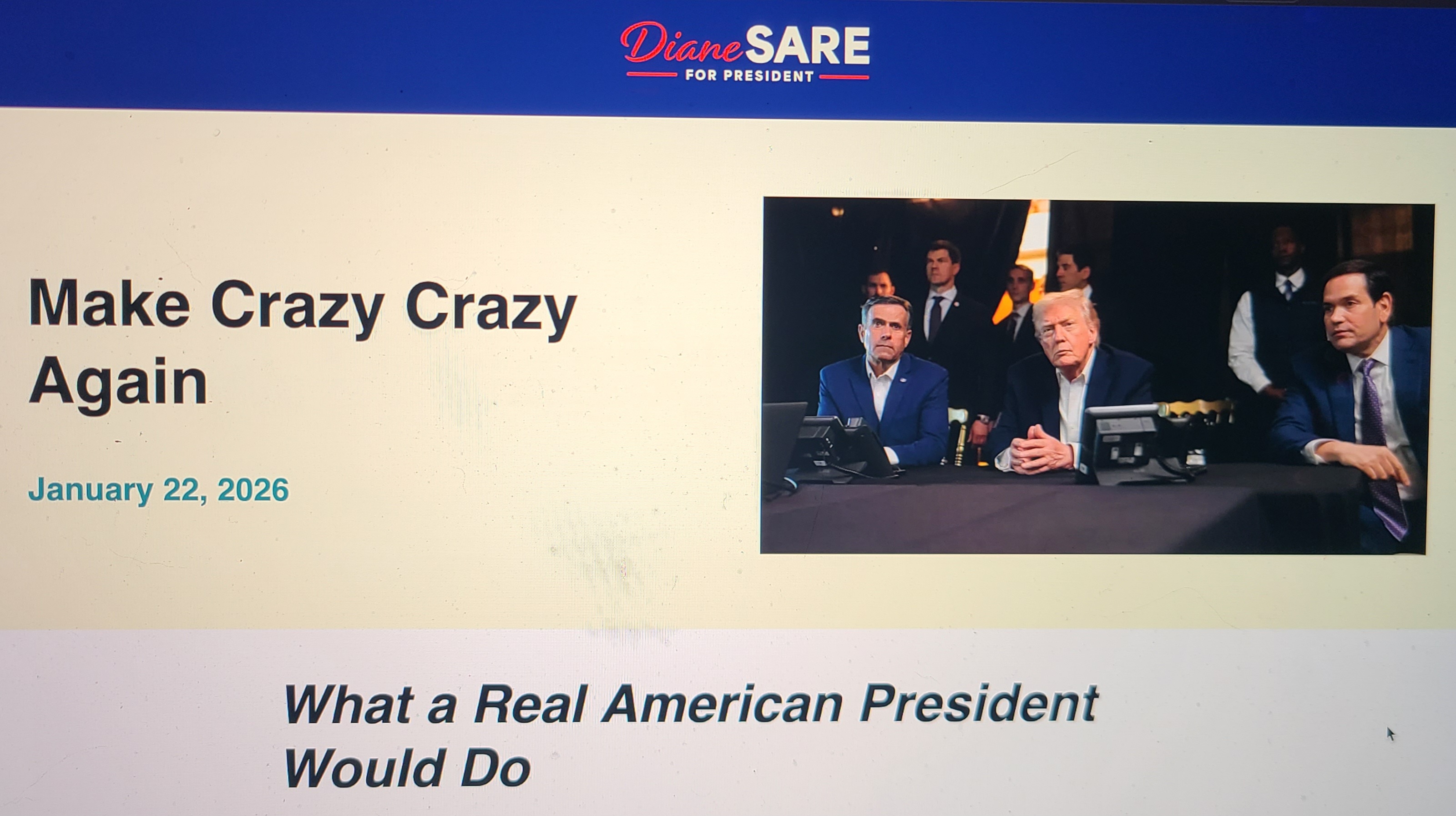 Make CRAZY CRAZY Again- Diane Sare (39 mins) - One Great Work Network