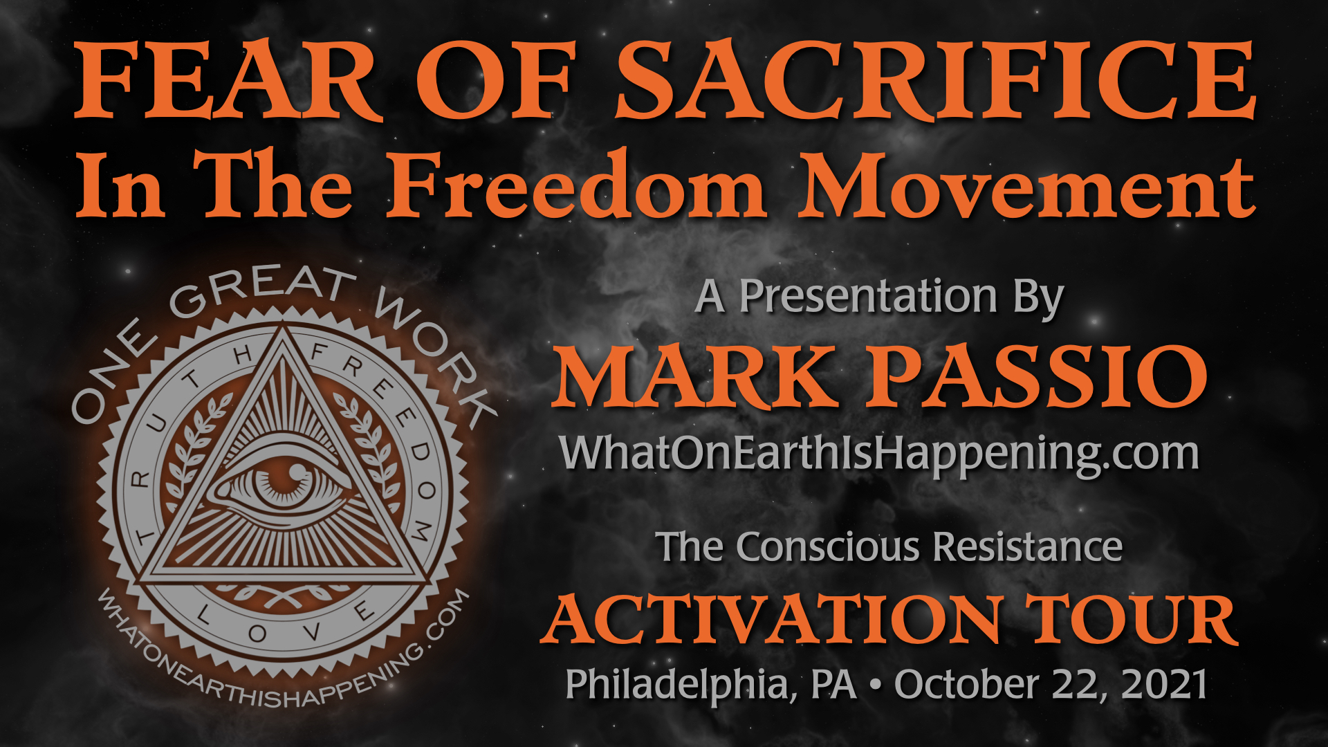 Mark Passio - Fear Of Sacrifice In The Freedom Movement - One Great ...